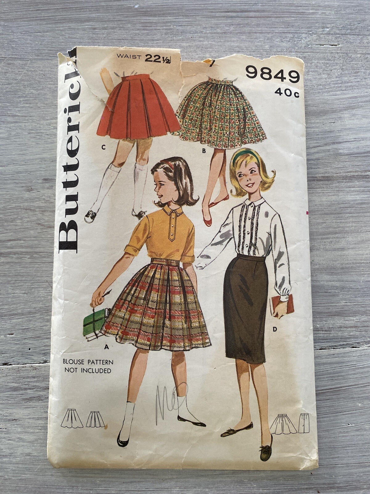 Butterick Pattern 9849 Girl's Skirt Wardrobe Sz 7 Complete | eBay