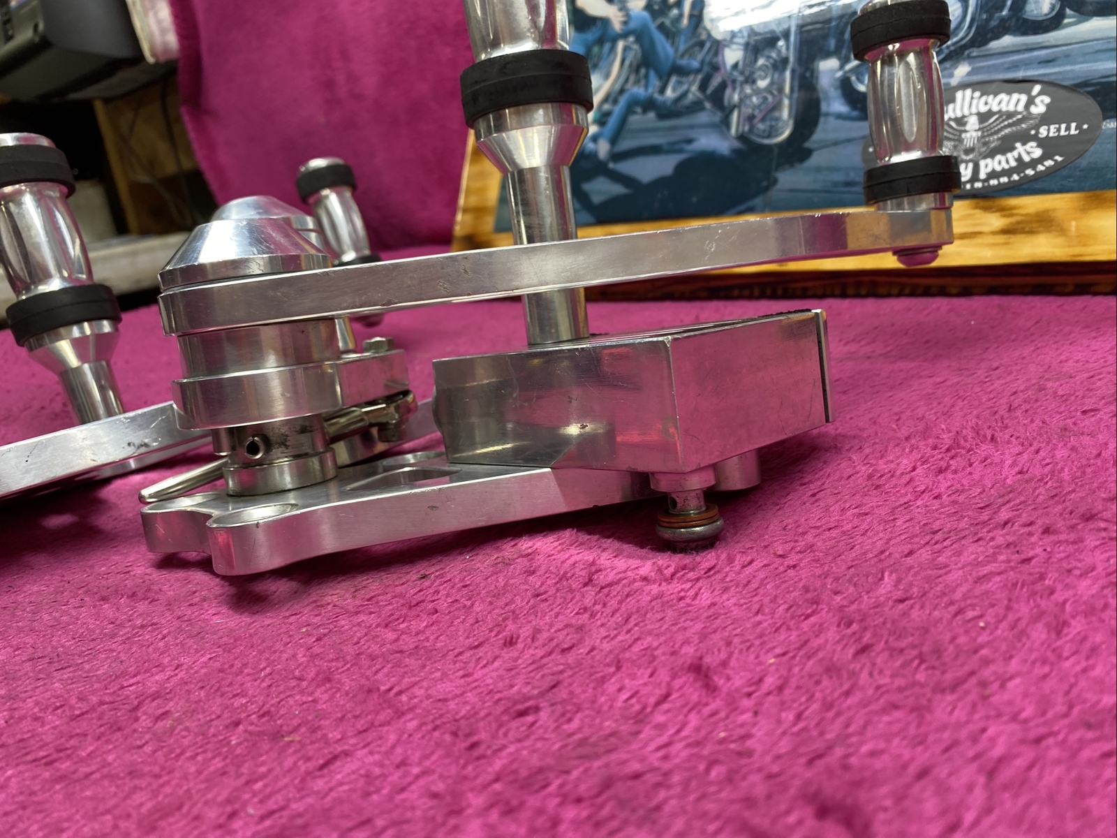 Harley Chopper Forward Control Parts Set Ness Kuryakyn Billet Brake ...