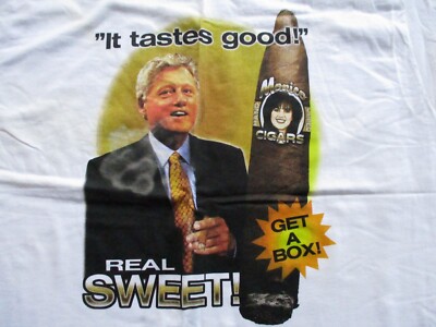 Bill Clinton Monica Lewinsky Cigar T-Shirt 90s Vintage XL NWT never ...