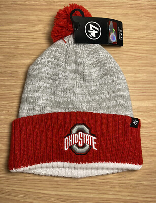 '47 Brand Ohio State Buckeyes Knit Hat Beanie NCAA Scarlet & Grey OSU ...