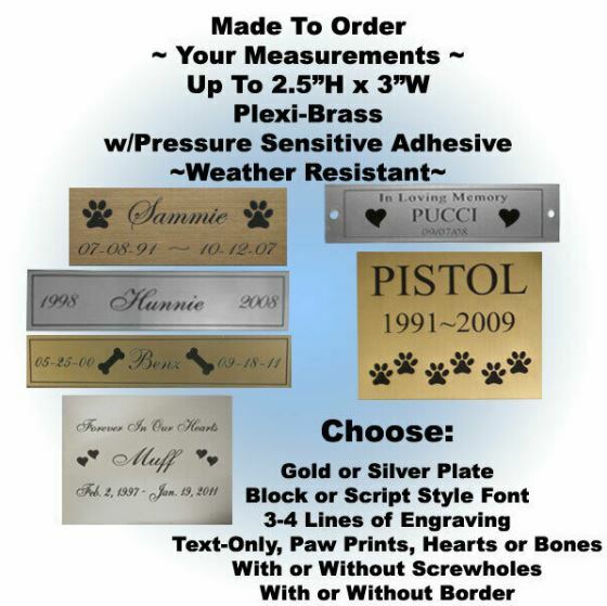 Custom Engraved Name Plate - Pet Loss Memorial - Made Your Way - Dog ...