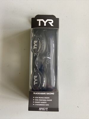 TYR Blackhawk Racing Goggle, Black Frame/Clear Lens - NEW | eBay