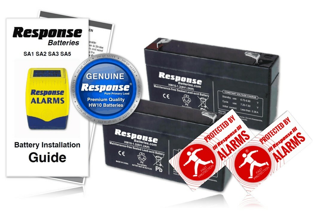 Response Alarm Genuine HW10 6v 1.2Ah SA3 Panel Response Battery KIT ...