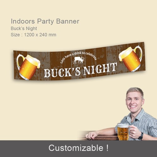 Bachelor Bucks Night Stag Party Beer Personalised Wedding Banner ...