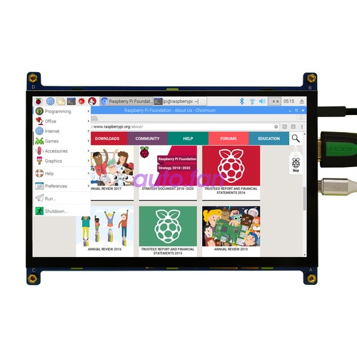 New for LCD7 inch touch screen display HDMI cable USB cable support 3B ...