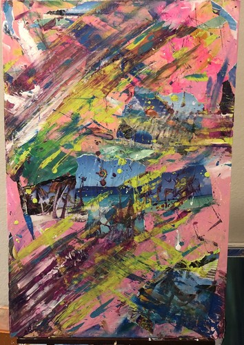 Richard Coble Original Mixed Media 24”x36” “Getaway” | eBay