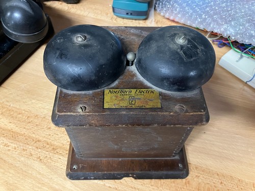 NORTHERN ELECTRIC N43 AB PHONE DOUBLE RINGER BELL BOX FROM RAILROAD ...