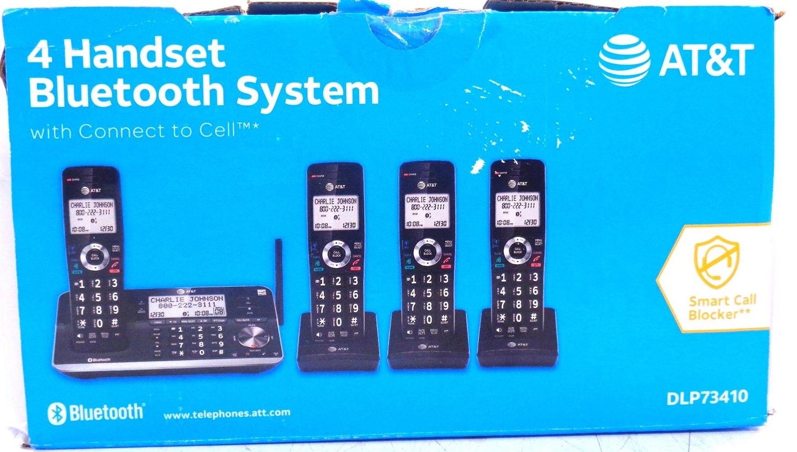 AT&T 4 Handset Connect to Cell Answering System - Black- DLP73410-Free ...