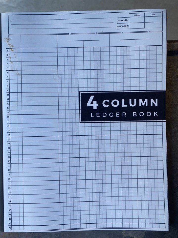4 Column Ledger Book: Accounting Ledger Book for Bookkeeping, 4 Column ...