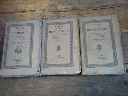 Lot Of 3 Volumes Of The Complete Works Of VOLTAIRE Commentaries Volumes ...
