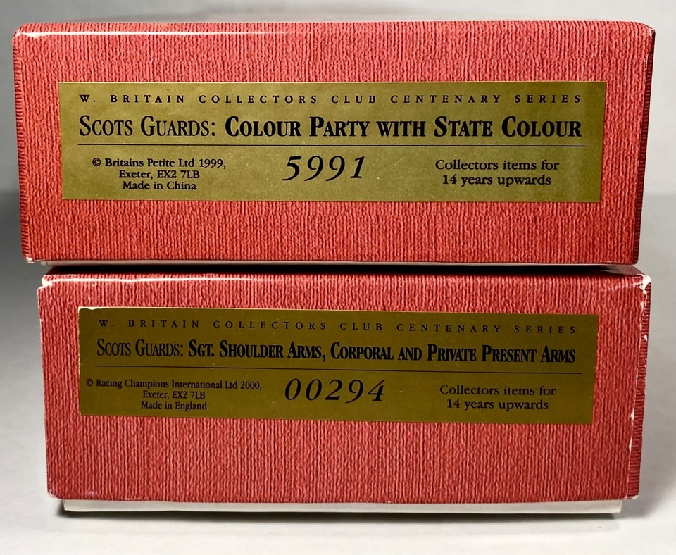 BRITAINS Lead Toy Soldier SCOTS GUARDS COLOR PARTY, MINT IN BOXES | eBay