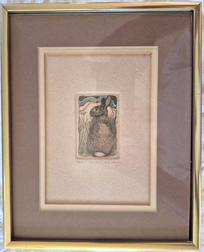 Susan Hunt-Wulkowicz (b.1944), Aquatint Etching, "Cottontail", Ltd Ed ...