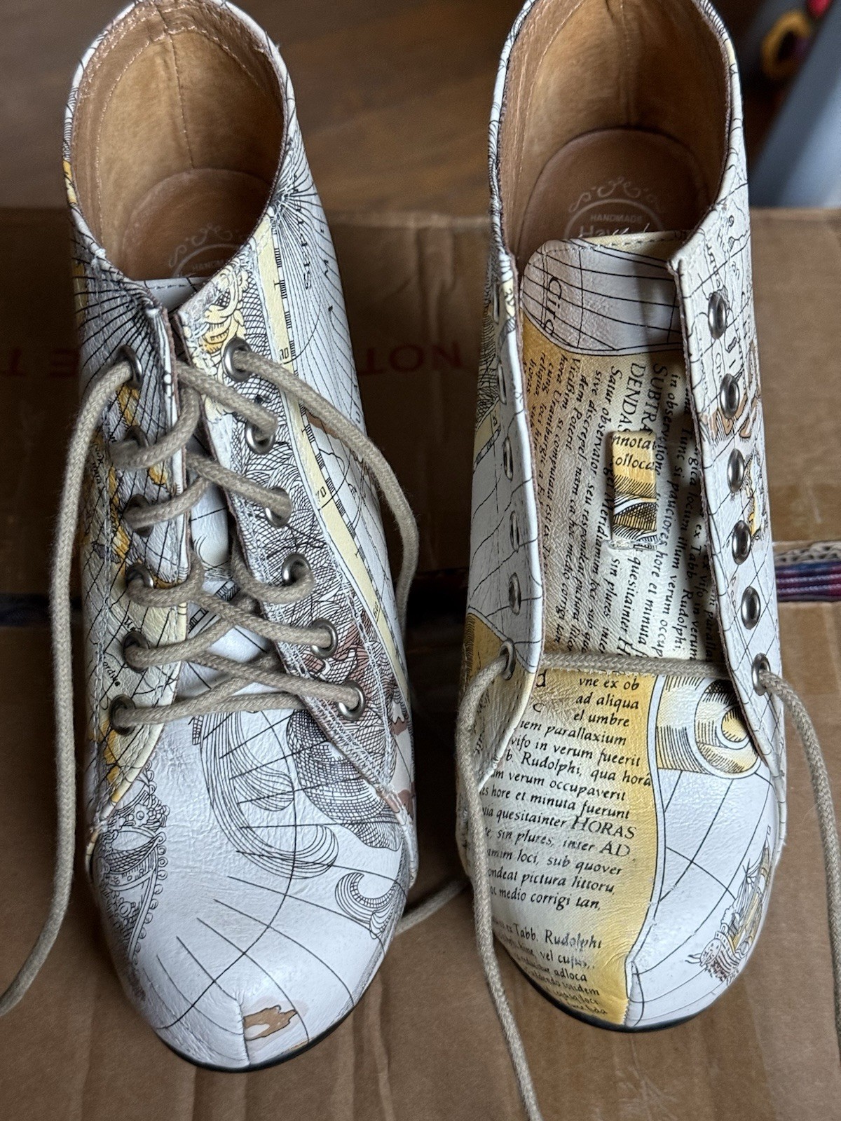 RARE Jeffrey Campbell World Map Damsel Platform Ankl… - Gem
