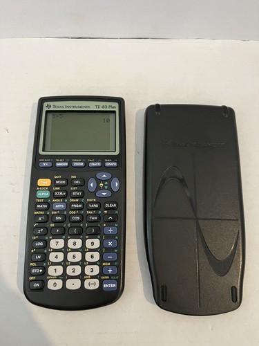 Texas Instruments TI-83 Plus Graphing Calculator with Cover TESTED READ ...