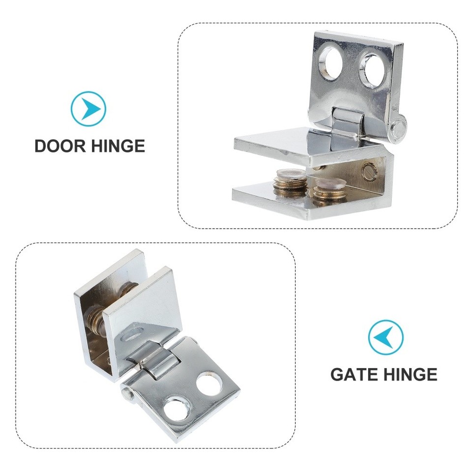 2 Pack Glass Door Hinge Clamp Hinges for Cabinets Small Cupboard | eBay
