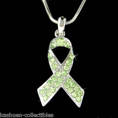 ~Lymphoma Lyme Newtown STD Awareness Ribbon made with Swarovski Crystal ...