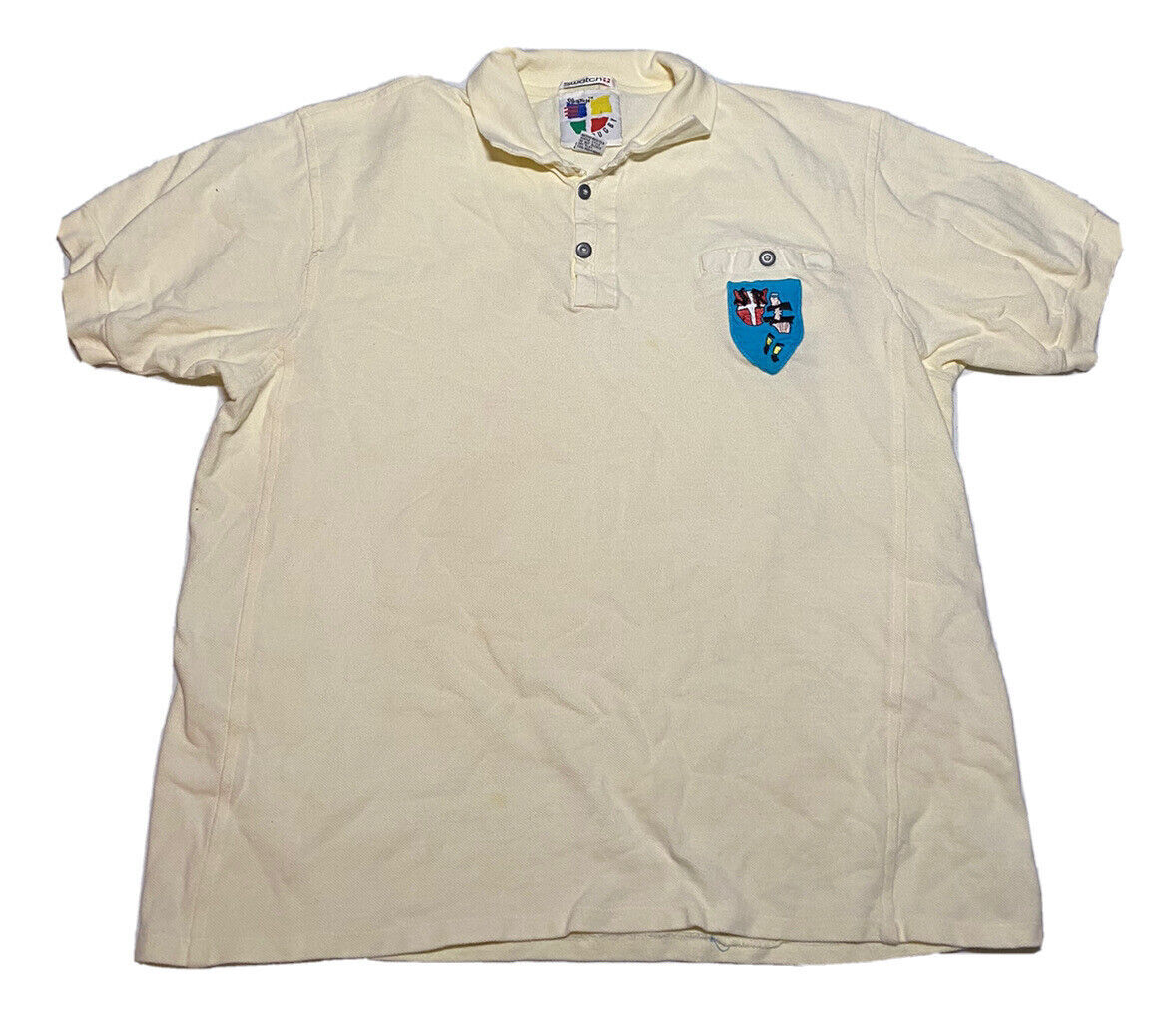 Vintage Swatch Watch Rugby Polo Shirt Adult Small Whi… - Gem