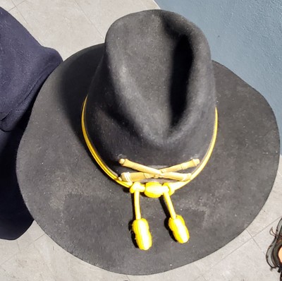 Civil War Reenactor felt Slouch hat Cross-cannon insignia Free Shipping ...