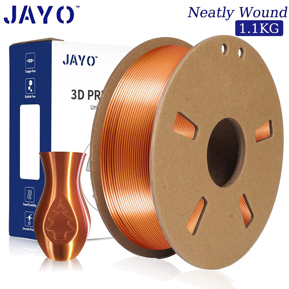 JAYO 1KG/3KG/5KG SILK PLA 3D Printer Filament 1.75mm Shinny Effect ...