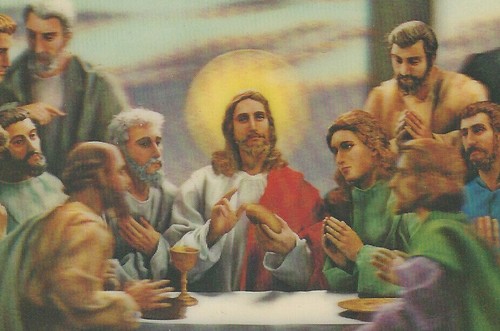 The LAST SUPER-Vintage 1970s 3D Postcard-Jesus & 12 Disciples/Apostles ...