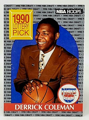 1990 NBA Hoops Lottery Pick #390 Derrick Coleman Rookie Nets RC | eBay