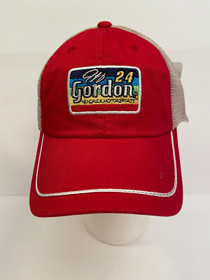 CHECKERED FLAG 2015 JEFF GORDON #24 RED/WHITE RAINBOW PATCH HOOK & LOOP ...