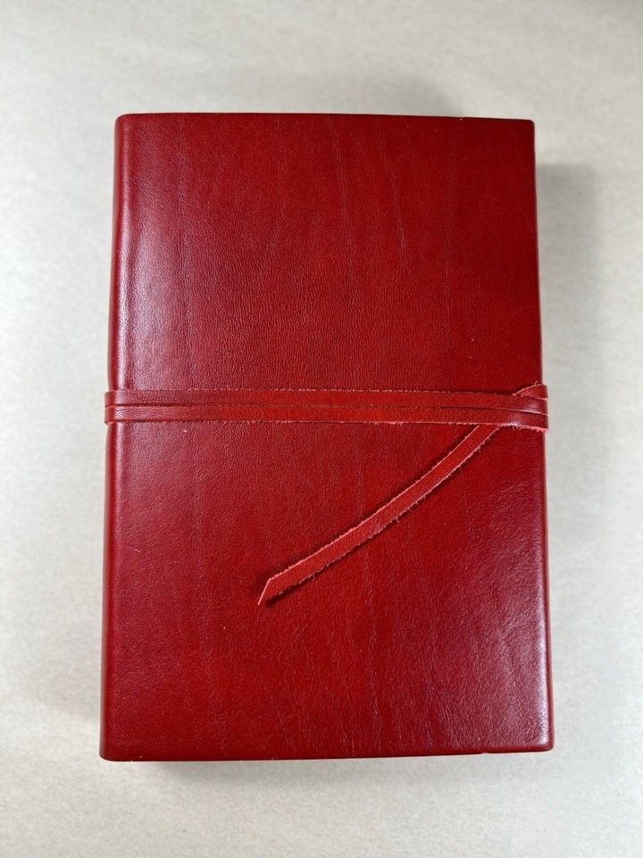 Cavallini & Co. Red Leather Roma Lussa Journal, 6" x 8" | eBay