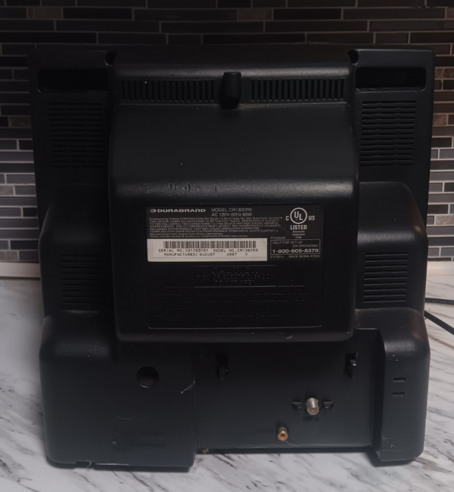 Durabrand 13" CRT CR130DR8 Retro Gaming Color Television With Remote ...