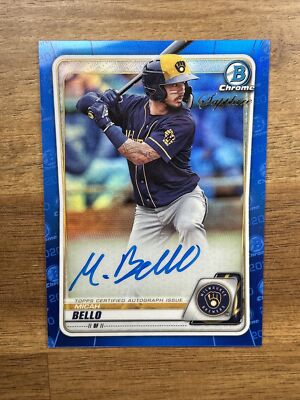 2020 Bowman Chrome Sapphire Edition Prospect Auto Micah Bello #BSPA-MB ...