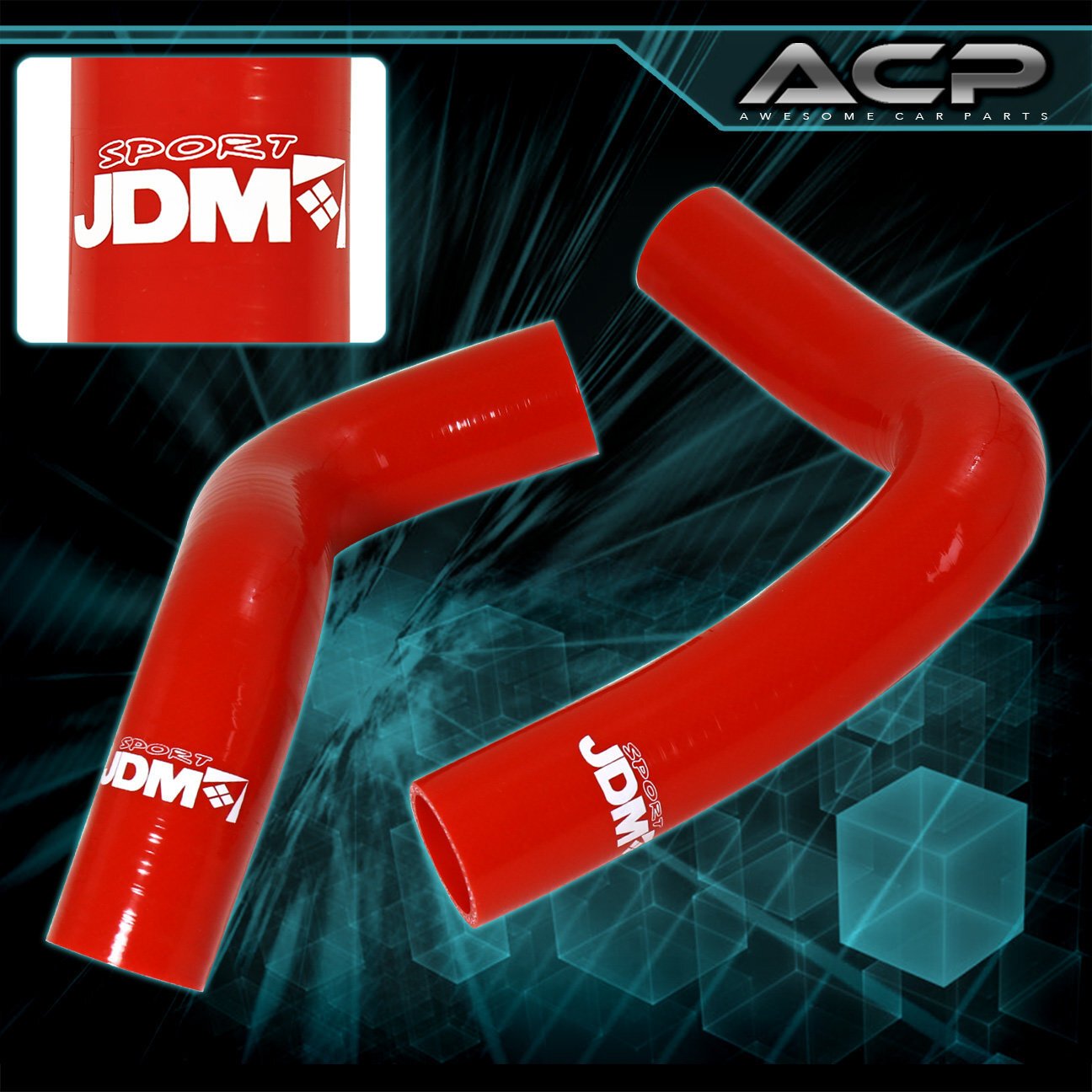 JDM Red Silicone Radiator Hoses Upgrade For 96 97 98 99 00 Impreza WRX ...