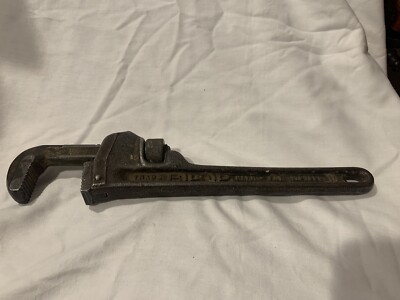 Vtg Ridgid 10" Pipe Wrench The Ridge Tool Co. Elyria Ohio Pat#1727623 ...