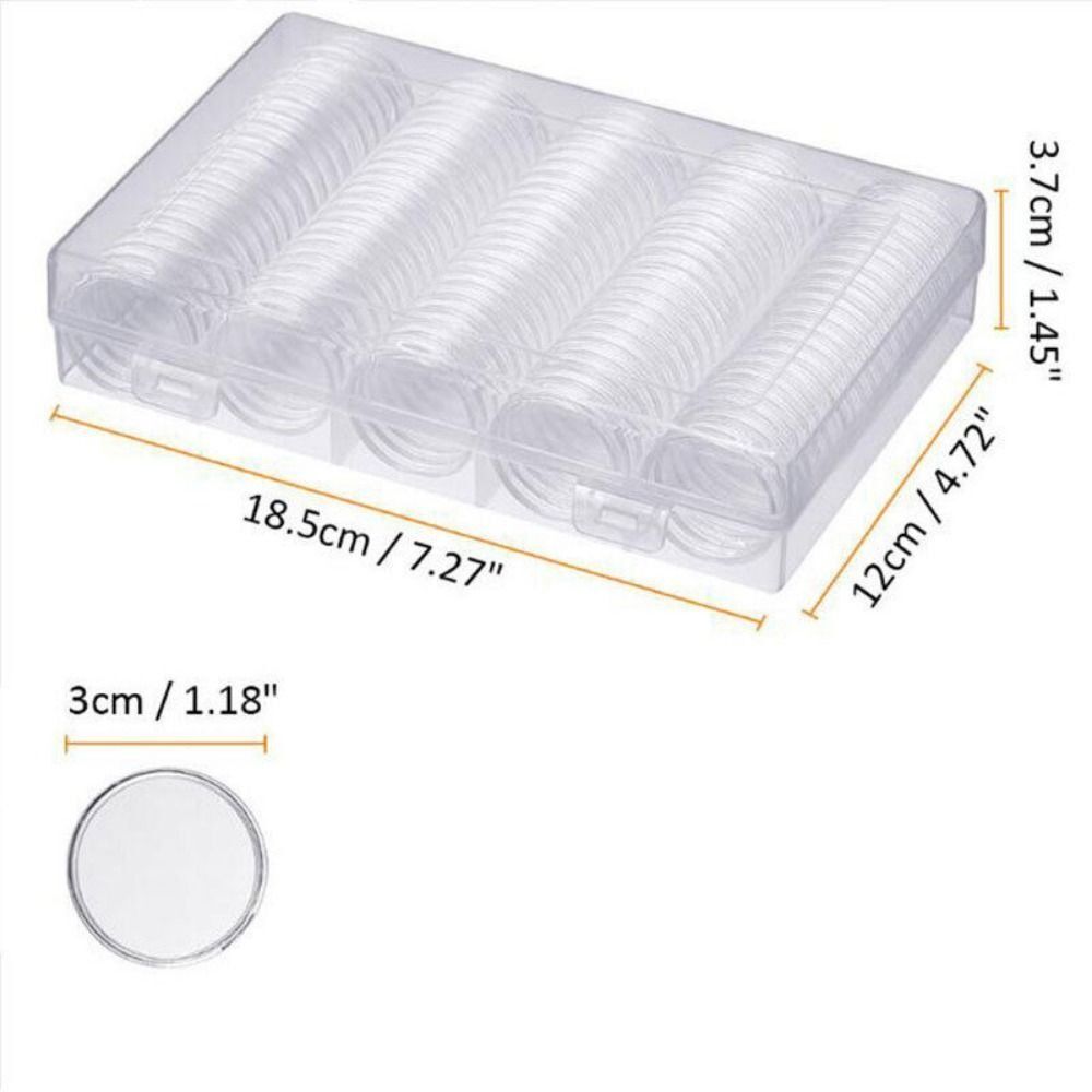 Plastic Coin Collecting Box Coin Cases Holder Storage Capsules Case ...