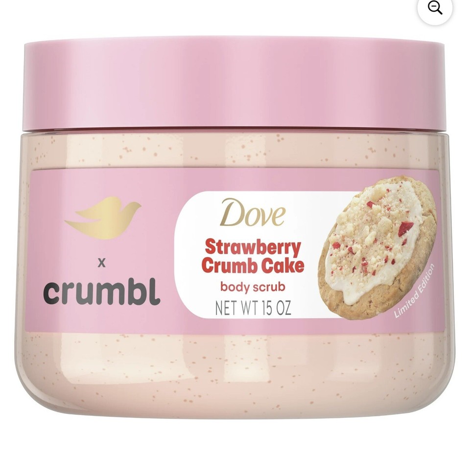 Dove X Crumbl Body Scrub Strawberry Crumb Cake NEW 15oz *SHIPS FAST* 🚚 ...