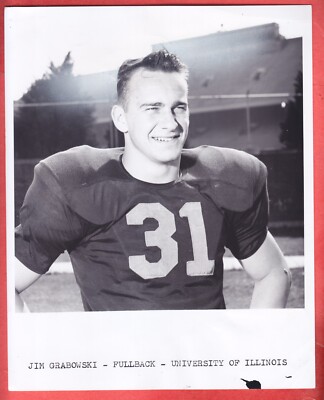 1965 ILL INOIS 8 X 10 GLOSSY TEAM ISSUE JIM GRABOWSKI ROOKIE | eBay