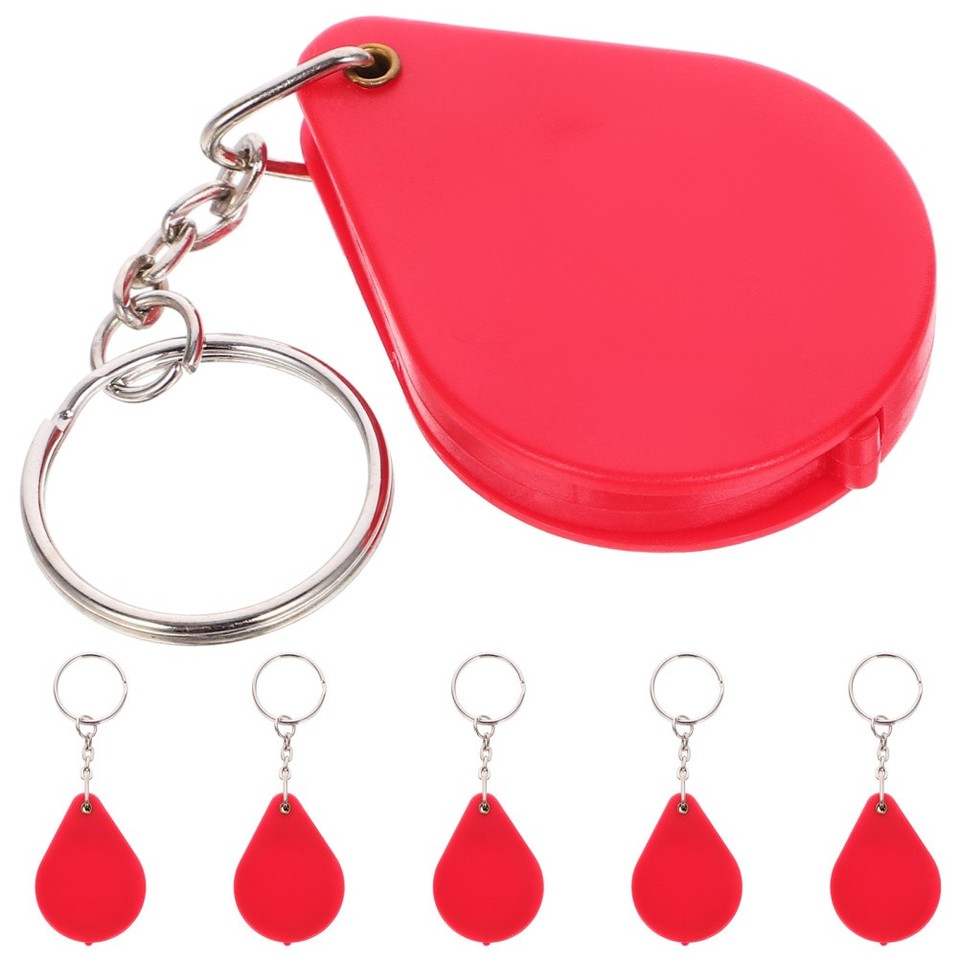 6Pcs Mini Magnifying Lens Foldable Magnifying Glass Keychain Magnifier ...