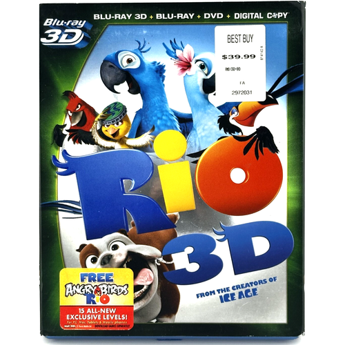 RIO 3D (2011) Edition BLU-RAY 3D / BLU-RAY / DVD Eisenberg Hathaway ...