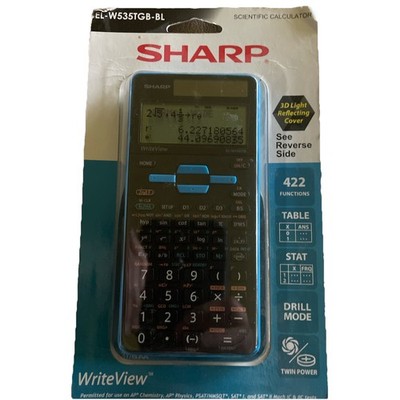 Sharp EL-W535TGB-BL Scientific Calculator, 16-Digit LCD 422 Functions ...