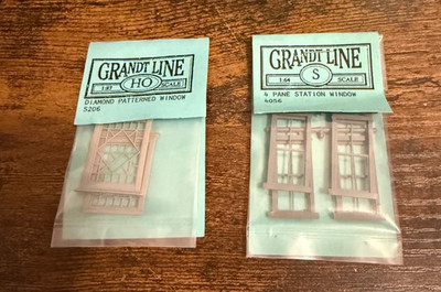 LOT Grandt Line HO #5206 Diamond Patterned Window(2) 1:87 Scale & 1:64 ...