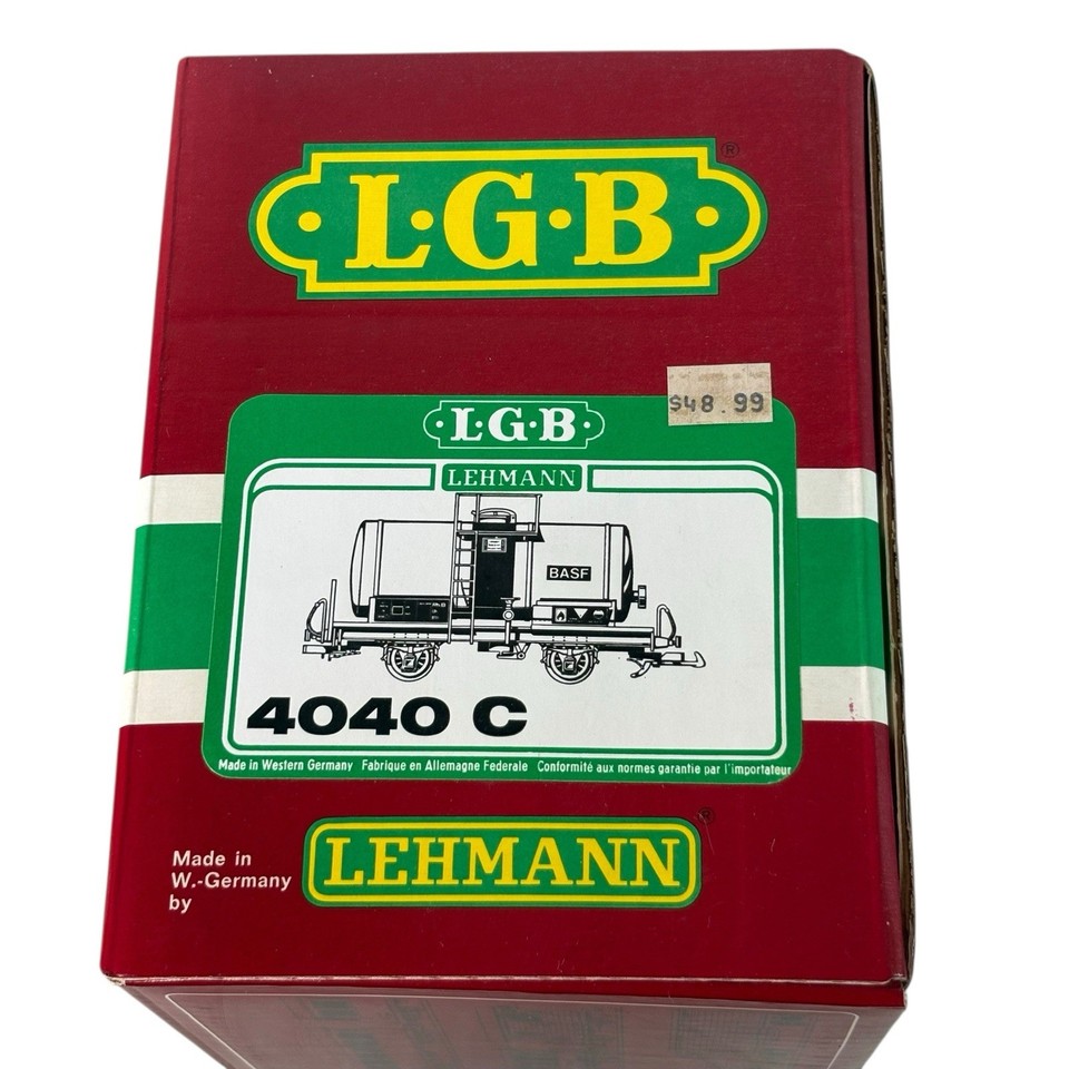 LGB 4040C BASF Tank Car G Scale Lehmann West Germany Freight Train Car NIB Vtg | eBay