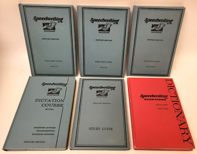 1950's Speedwriting Shorthand Century Edition Dictation 6-Book Set w ...