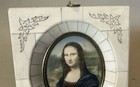 Antique Victorian Miniature Portrait Painting Mona Lisa in Ornate ...