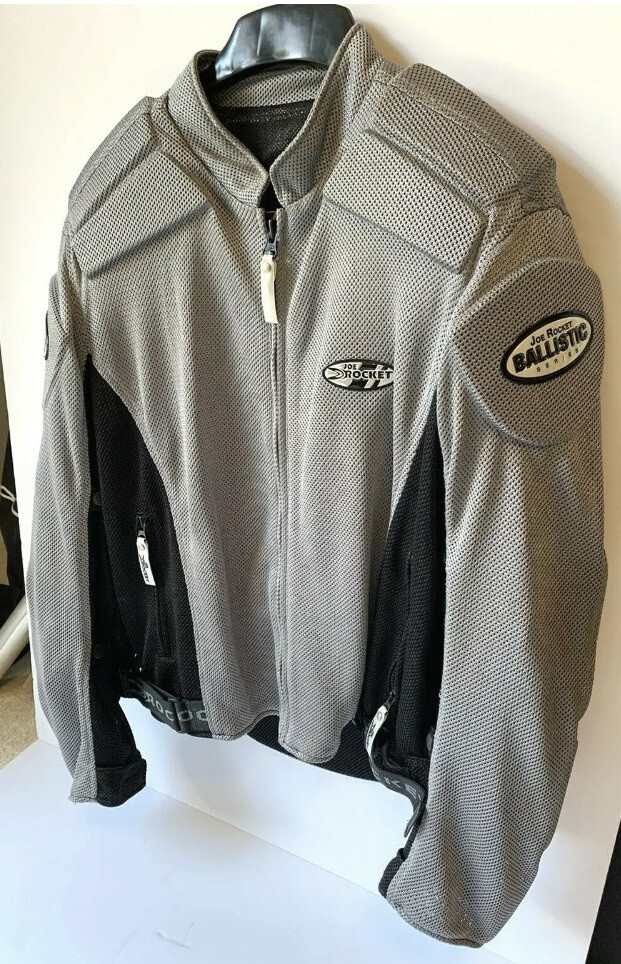 JOE ROCKET BALLISTIC SERIES ARMORED BLACK GREY MOTORCYCLE MOTO JACKET ...