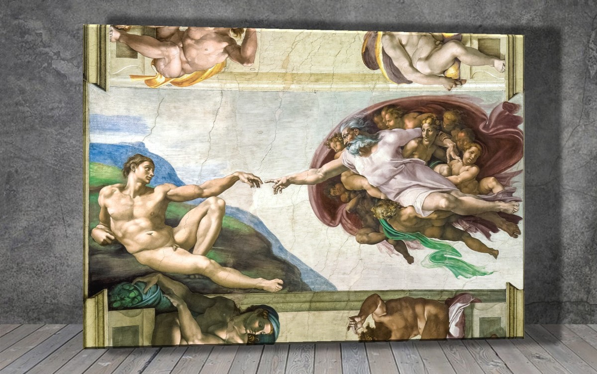 Michelangelo Sistine Chapel Creation Of Adam Ceiling Of The Sistine