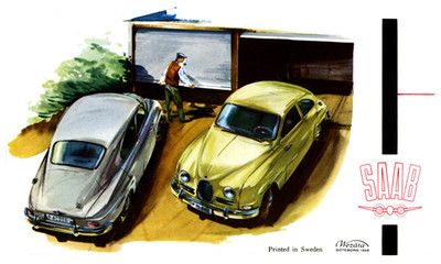 1958 Saab - Promotional Advertising Poster | eBay