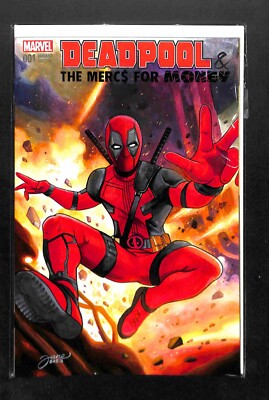 Deadpool Sketch Cover Deadpool Sketch by Artist Jane Manalo | eBay