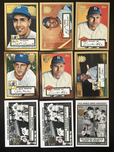 2002 Topps 1952 World Series Reprints Lot 9 Cards w Rizzuto- MINT | eBay