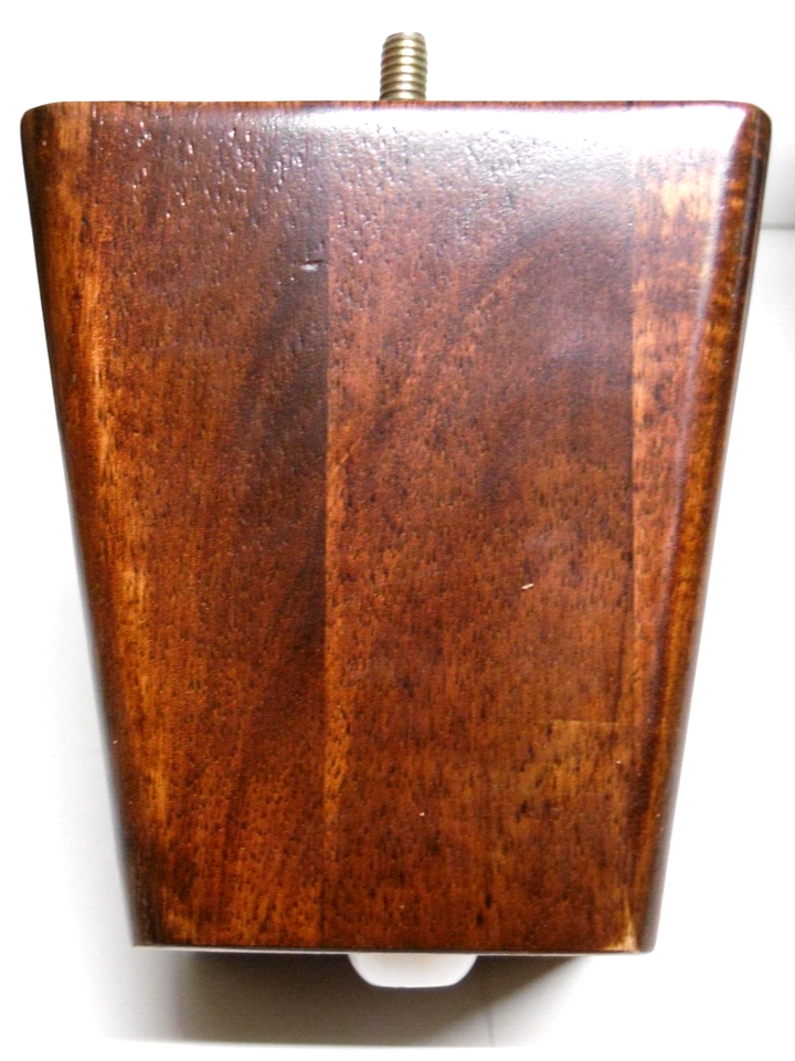 Four (4) Salvaged Solid Wood Wooden Brown Furniture Chair Feet--4" tall ...
