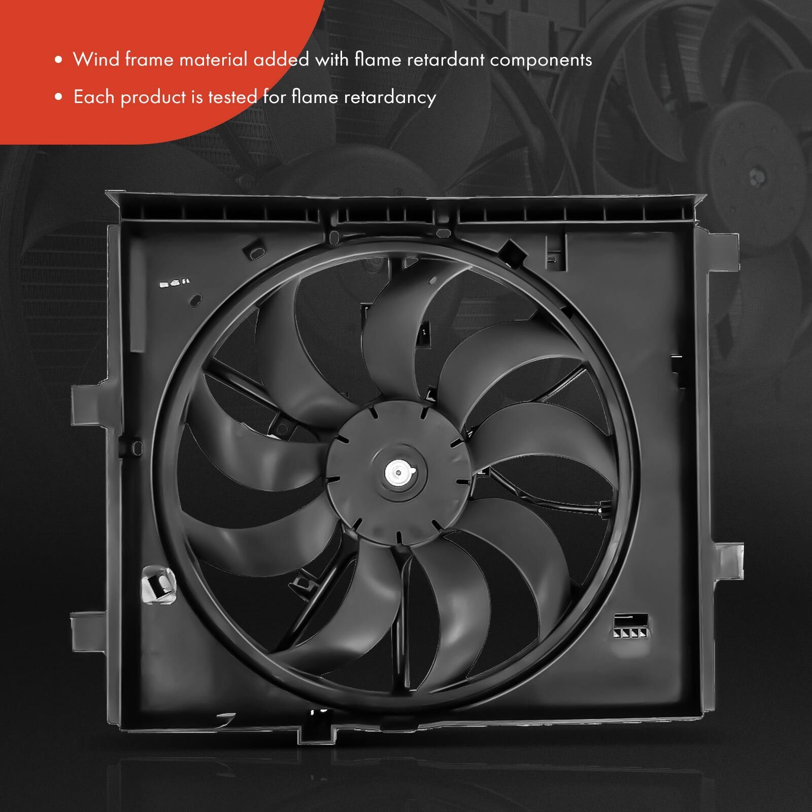 Single Engine Radiator Cooling Fan w/ Shroud Assembly for Nissan Juke ...