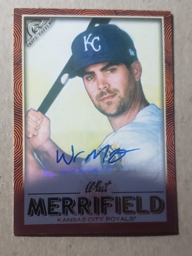 2018 Topps Gallery Orange Whit Merrifield Auto /25 Kansas City Royals ...