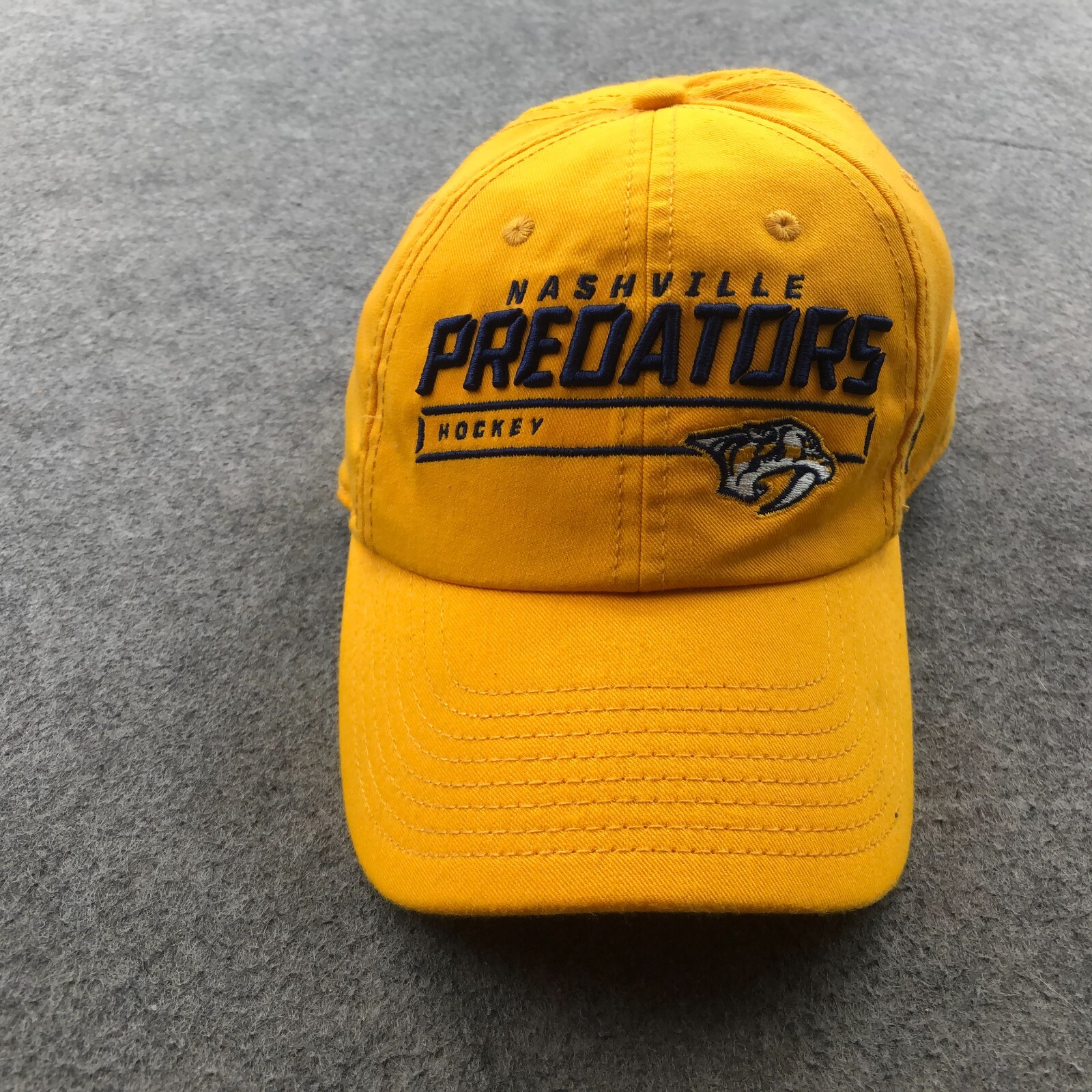 Nashville Predators Hat Cap Adjustable Yellow Embroidered Logo NHL ...